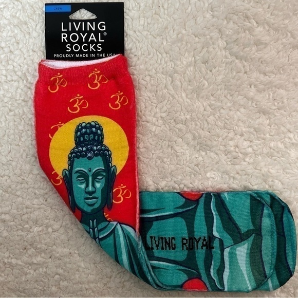 Living Royal | Accessories | Living Royal Buddha Crew Socks | Poshmark